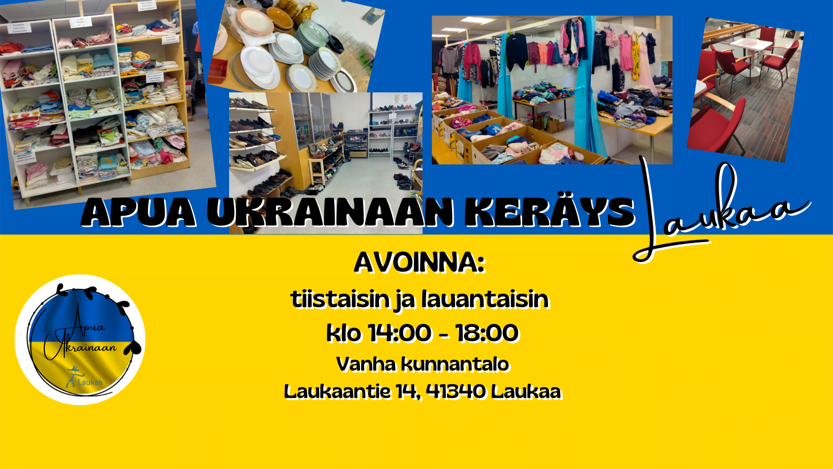 Apua Ukrainaan keräys Laukaa - Visit Laukaa
